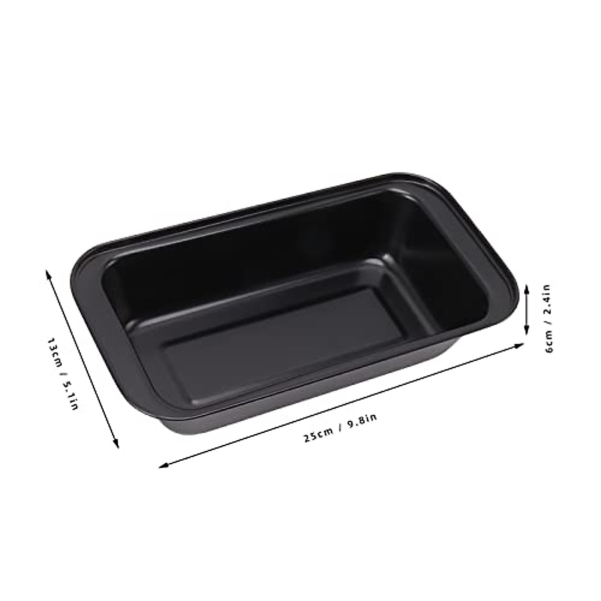 Baking Loaf Bread Pan, 3PCS Black Rectangular Mould Pan Fast Heat Conduction for Home Kitchen
