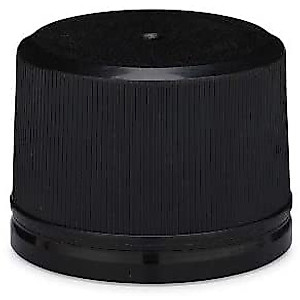 12PK Black Tamper EVIDENT Screw CAPS 28/400 Plastic TE Screw Top Caps for PET Bottles Flasks Boston Round and Wine Bottles to fit Most 28mm CT (Continuous Thread)