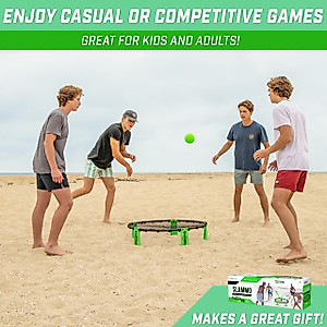 GoSports Slammo Game Set (Includes 3 Balls, Carrying Case and Rules) - Outdoor Lawn, Beach & Tailgating Roundnet Game for Kids, Teens & Adults