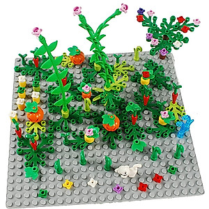 BAENRCY 140pcs Garden Building Blocks Park Sencery Accessories Plant Set Building Bricks Kit DIY Building Set Compatible All Major Brands