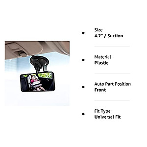 Rear View Mirror for Backseat Interior Car Suction Cup Windshield Mirror Strong Sucker Flat Rear View Mirror for Baby Infant Child New