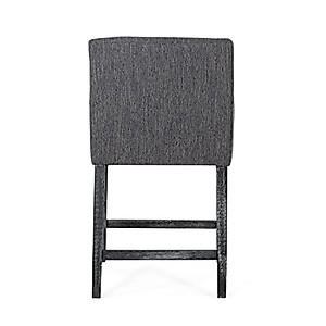 Christopher Knight Home Armga Upholstered 26 inch Counter Stool - Charcoal/Gray