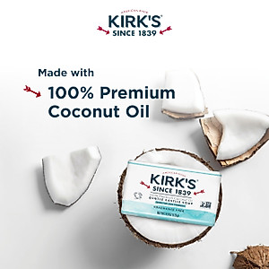 Kirk's Original Coco Castile Soap Fragrance Free 4 oz, Pack 18