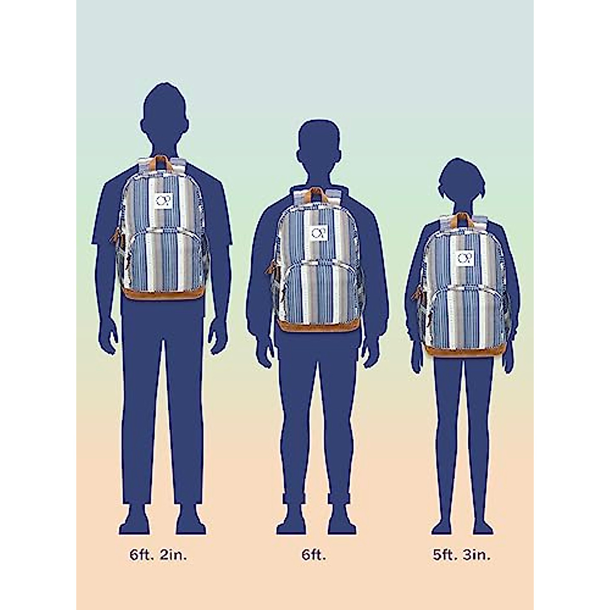 Ocean Pacific La Playa Canvas Backpack for Travel, Sports, Beach, Work, Casual Daypack for Men Women Fits 15.6 Inch Laptop (Navy)