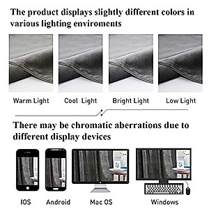 StangH Velvet Curtains 108 inches Long - Grey Blackout Room Divider Curtain Portable Backdrop Curtains Privacy Grommet Drapes for Office Loft Hall Large Window, Grey, 8 x 9 ft, 1 Panel