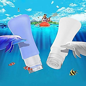 4 Pack Travel Bottles, 3oz Leak Proof Travel Accessories Containers Toiletries,Travel Shampoo And Conditioner Bottles,Perfect for Business or Personal Travel, Fun Outdoors 9 Pieces