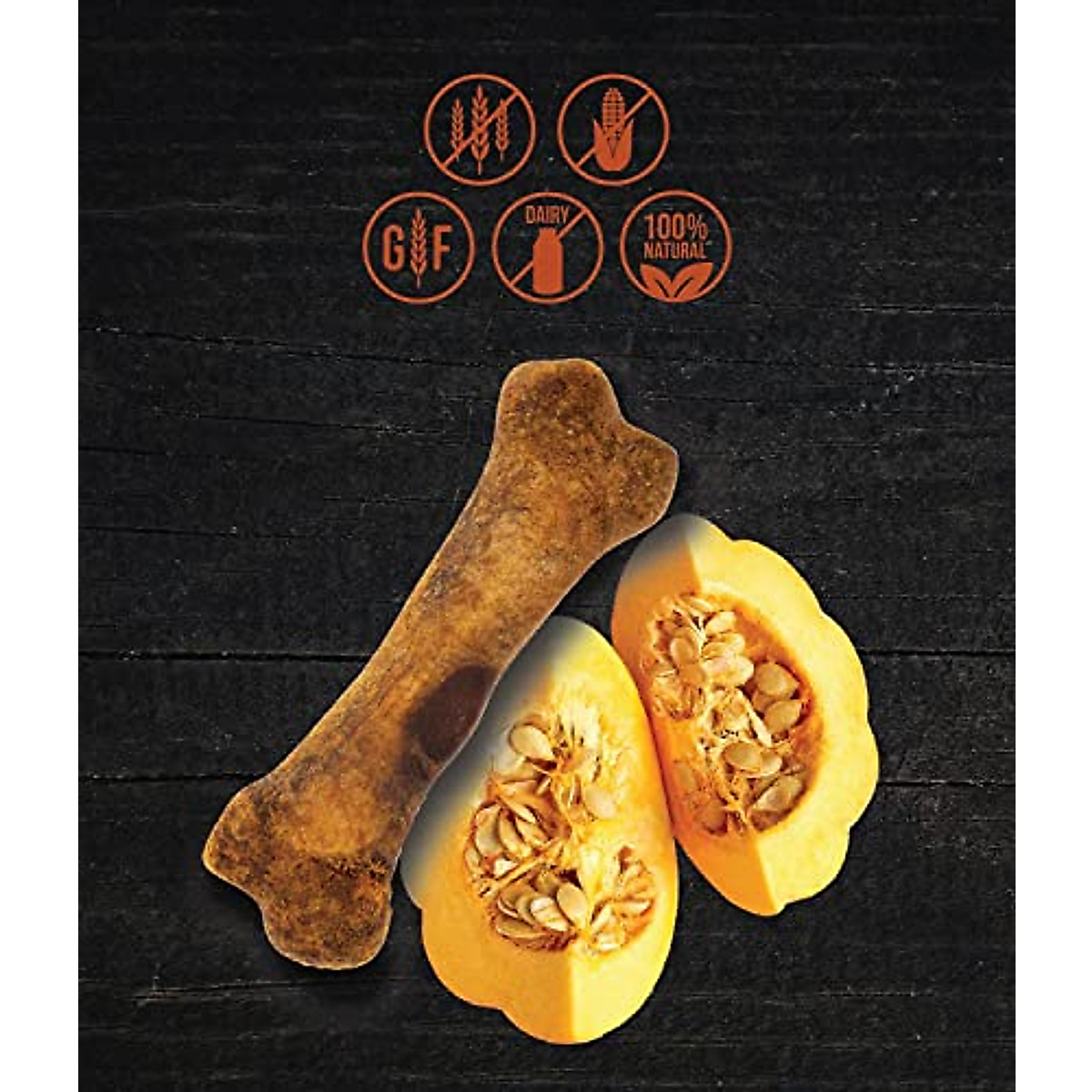 Wholesome Pride Natural & Healthy Pumpkin Highly Digestible Dog Chews, Large - 2 Pack