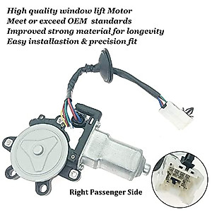 Window Lift Motor Front Right Passenger Side for 2003-2009 Nissan 350Z 2003-2007 Infiniti G35 Coupe Model Replace 80730-CD00A 80730CD00A