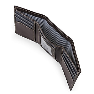 Timberland Men's Canvas & Leather Trifold Wallet, Blue, One Size