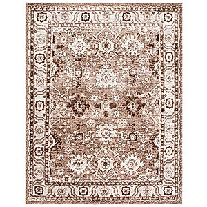 SAFAVIEH Vintage Hamadan Collection Area Rug - 8' x 10', Taupe, Oriental Traditional Persian Design, Non-Shedding & Easy Care, Ideal for High Traffic Areas in Living Room, Bedroom (VTH214T)