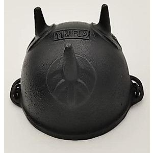 Cast Iron Cauldron with Lid Witchcraft 4.9" Incense Burner Perfect for Incense Smudge Sage Holder Altar Ritual Burning Holder (Black)