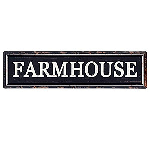Funly mee Rustic Black Metal Farmhouse Sign Decorative Wall Hanging Sign 16.1×4.2 in