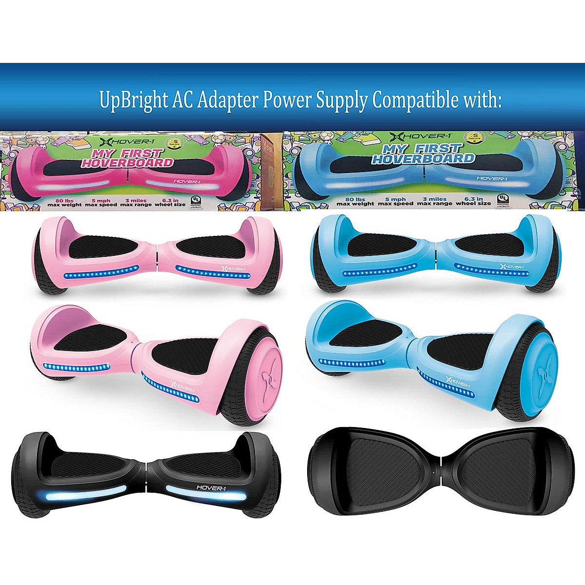 UpBright 25.2V AC/DC Adapter Compatible with Hover-1 My First 1st H1-MFH H1-MFH-BLU 21.6V Li-ion Battery DSA-MFH-BLK XHover-1 Hyleton HLT-118A-2520400U CD CP252040A GA09-2520400US Power Supply Charger