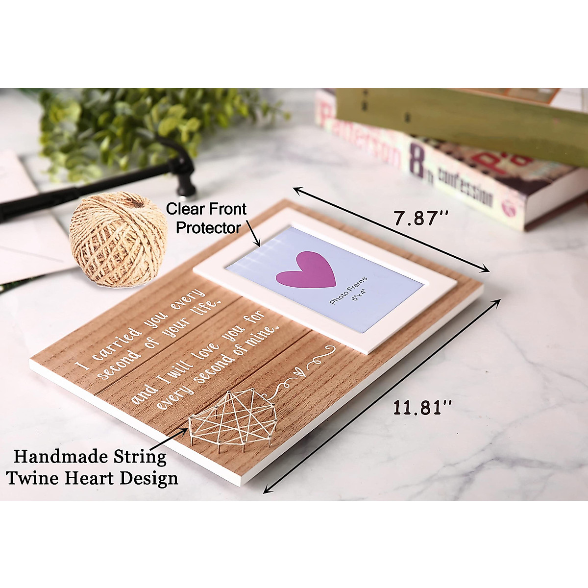 Sonogram Memorial Photo Frame Gift,Goodness Miscarriage Picture Frame Gift,Baby Loss Remembrance Keepsake,I Carried You Every Second Of Your Life,In Memory of Pregnancy Loss Frame Gift