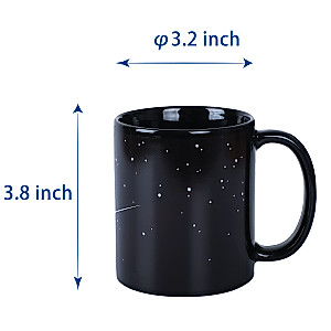 Kmiles Heat Changing Solar System Ceramic Mug Colour Changing Mug Magical Coffee Mug Tea Cup 12 Ounce - Novelty for Xmas Funny Gifts