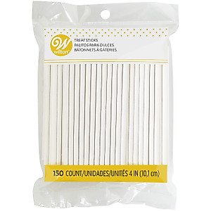 Wilton 4-Inch White Lollipop Sticks, Cake Pop Sticks, 150-Count