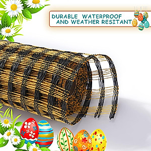 Poly Burlap Check Deco Mesh, 10" x 10 Yards (Black, Yellow)