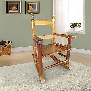 HomVent Kids Rocking Chair, Outdoor Kids' Rocking Chairs, Childs/Toddler/Childrens Porch Rocker Chair, Wooden Rocker for Ages 2-10 Living Room,Bedroom,Balconies, Porches,Children's Rooms (Oak 3)