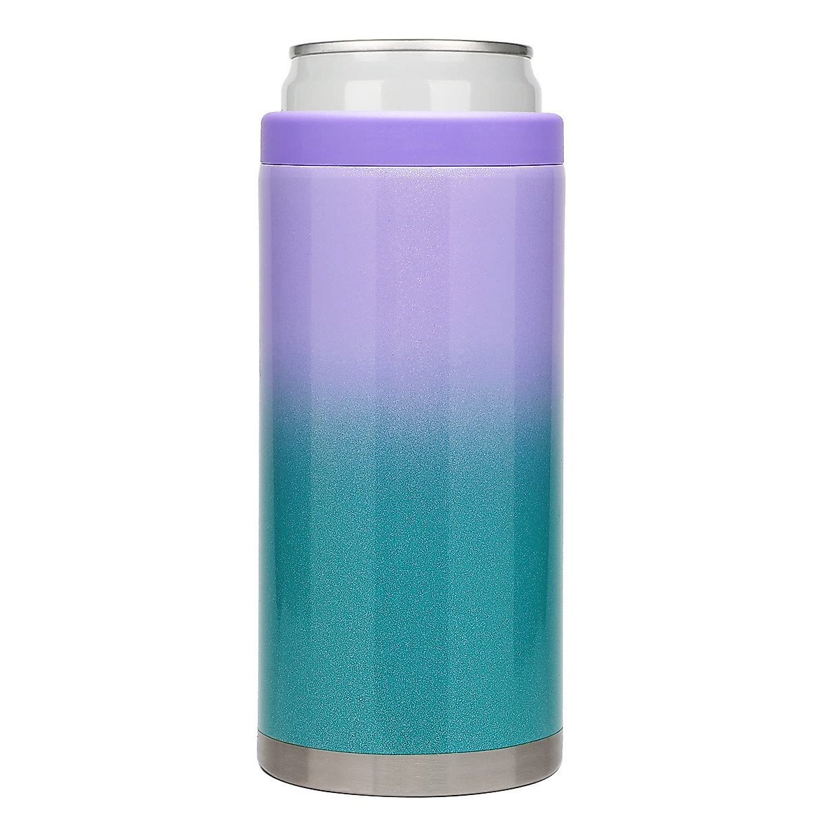 Skinny Can Cooler for 12 oz Slim Beer & Hard Seltzer | Stainless Steel Double-walled Vacuum Insulated Drink Holder