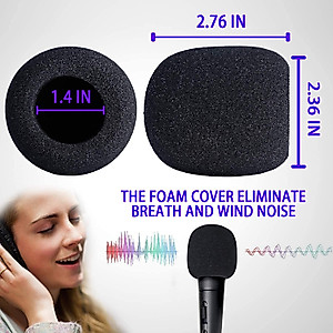 6 PCS Handheld Microphone Windscreen - Mic Pop Filter for Studio Microphone, Bluetooth Handheld Microphone and Wireless Handheld Microphone, Microphone Cover for Singing Handheld Mic by YOUSHARES