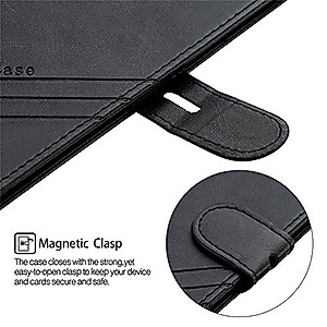 Asdsinfor Compatible with Xiaomi Redmi Note 9S Case PU Leather Durable Wallet Case Credit Cards Slot with Stand for Flip Magnetic Compatible with Xiaomi Redmi Note 9 Pro/Note 9 Pro Max Black HXPU