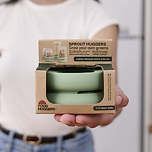 Sprout Huggers | Silicone Sprouting Lids | Fits Any Jar ||No Rust, No Mess | Sprouting Mason Jar Kit | Grow Sprouts Indoors| Food Huggers Urban Garden | Easy Germination Broccoli Alfalfa Bean Sprouts