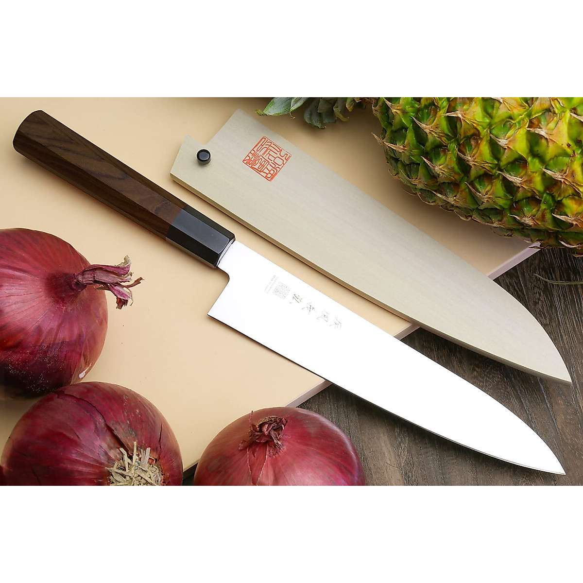 Yoshihiro Ice Hardened Stainless Steel Wa Gyuto Japanese Chef Knife (8.25'' (210mm))