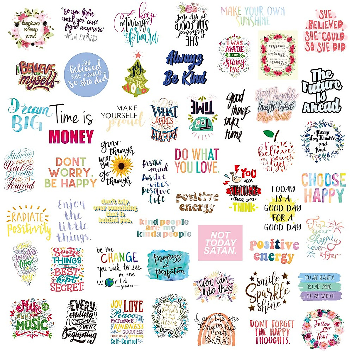 Inspirational Stickers,200Pcs Vinyl Waterproof Inspiring Stickers Inspirational Quotes Stickers, Gifts for kids, women,teens classmate colleagues,adults