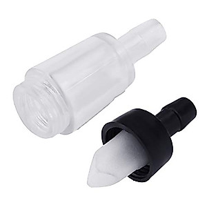 Leinuosen 20 Pack Aquarium Air Pump Check Valves Plastic One Way Non-Return Check Valve Air Pump Accessories for Fish Tank, Black
