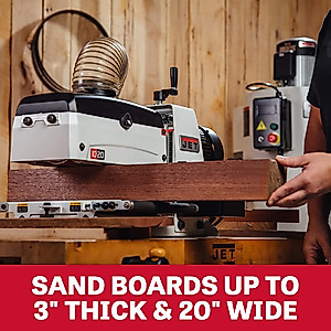 JET JWDS-1020, 10-Inch Benchtop Drum Sander, 1HP, 1Ph 115V (723510)