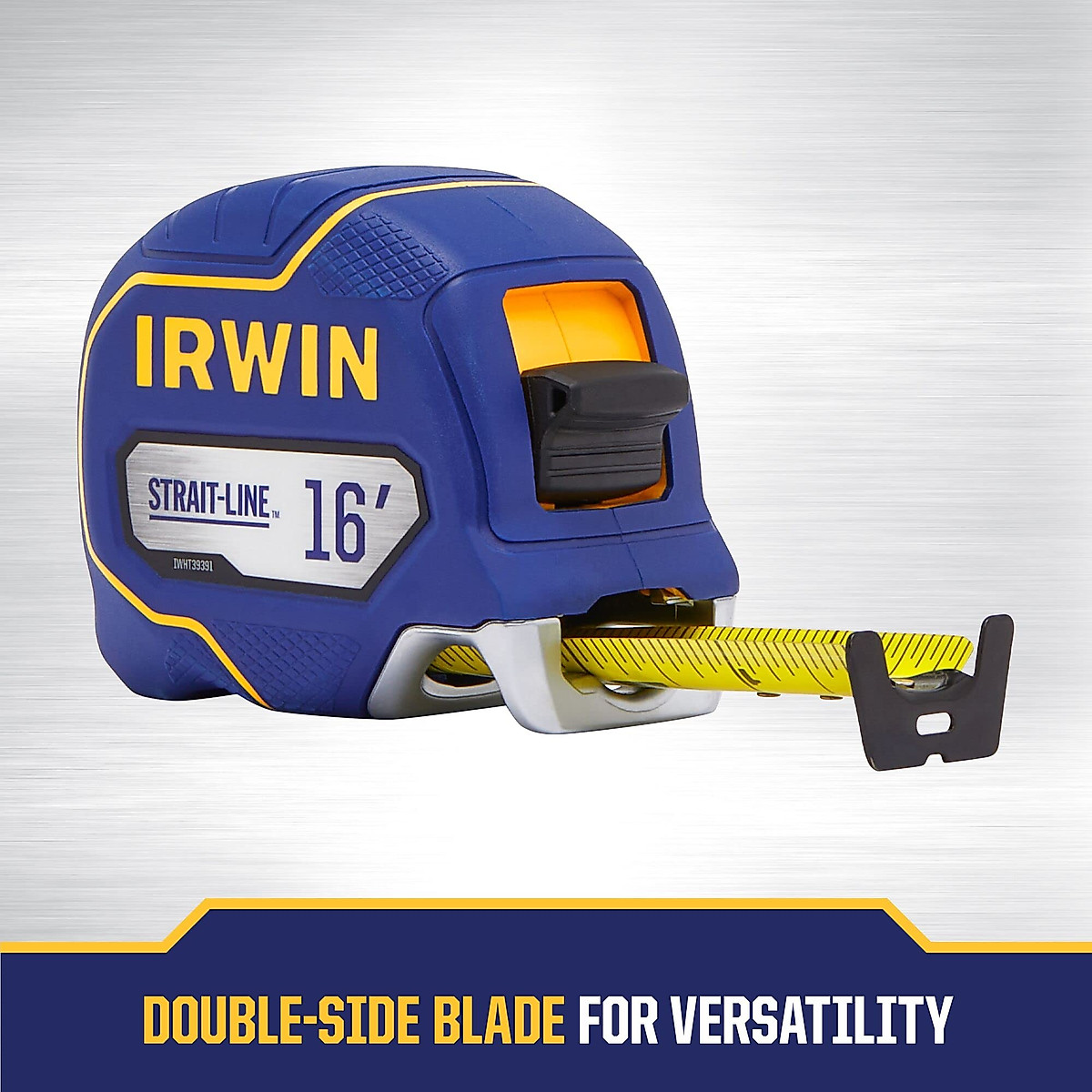 Irwin Tools IRWIN Strait-LINE Tape Measure, 16 ft, Includes Retraction Control, for All Your Measuring Needs (IWHT39391S)