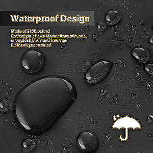 Tractor Cover Waterproof Riding Lawn Mower Cover Heavy Duty Water Sun Resistant Garden Tractor Lawn Mower Cover with Zipper Bag Size L72 xW55 xH47 in