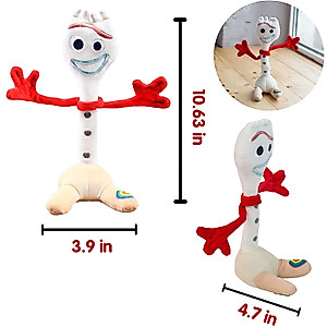 Yevt - Forky Toy Story 4 Big Plush Toy Story Forky with Stickers Set 11 Inches