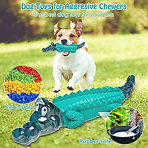 Dog Toys for Super Aggresive Chewers /Tough Dog Toys/Heavy Duty /Durable Toys for Large/Medium Dog, to Keep Them Busy (Blue)