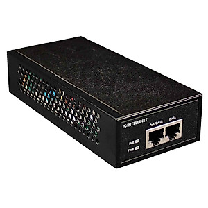Intellinet Gigabit High-Power PoE+ Injector, 1 x 30 W, IEEE 802.3at/af Power over Ethernet (PoE+/PoE) (UK Power Cord)