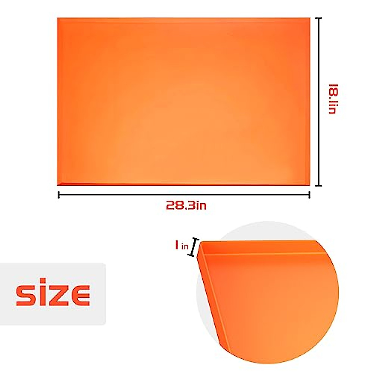 Silicone Griddle Mat for Blackstone - 28" Heavy Duty Food Grade Silicone Mat, Polished Bottom Surface Grill Cover for Blackstone Protector Outdoor, Protective Cover for Outdoor Barbecue Tools