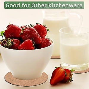 6 Piece Cork Plant Mats - Round Cork Coasters 6 inch, Absorbent Plant Cork Mat Saucer for Pots, DIY Cork Pads