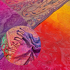 Fashion Women's Silk Scarf Luxury Satin Shawl Wraps pink