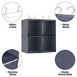 YOUDENOVA 6-Shelf Hanging Closet Organizers and Storage & 4-Section Hanging Closet Organizer