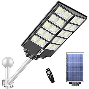 Anzid 800W Solar Street Lights Outdoor,LED Security Flood Lights Motion Sensor Waterproof,Dusk to Dawn Solar Lamp with Remote Control Bracket for Garden Yard Path Parking Lot (watts, 800)