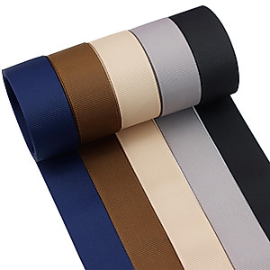 1 Inches Grosgrain Ribbons Fabric Ribbons, 20 Colors*2 Yards Each Total 40 Yards, Boutique Ribbons for Gifts Wrapping, DIY Bow Hair Accessories