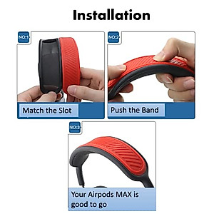 Zotech Headband Cover for AirPods Max Headphones Washable Anti-Scratch Ear Cups Cover Skin Protection and Headband Cover for AirPods Max (Red)
