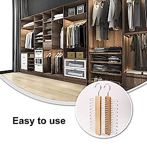 Tie Hanger Wooden Tie Rack Rotable Tie Holder for Home Office Dormitory Hotel Clothing Store