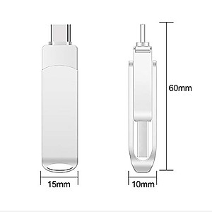 USB C Flash Drive, USB Type C Thumb Memory Stick 64 GB 2 in 1 USB 3.0 + Type C OTG, Dual Flash Drive
