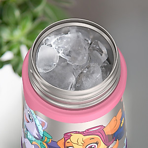 THERMOS Vacuum Insulated Stainless Steel 10oz Straw Bottle, Paw Patrol Girl