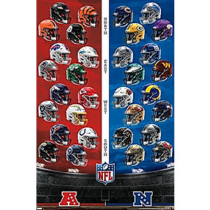 Trends International NFL League - Helmets 22 Wall Poster, 22.375" x 34", Unframed Version