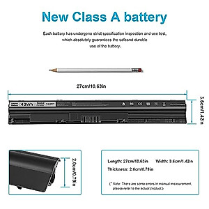 M5Y1K Laptop Battery for Dell Inspiron 14 15 17 5000 3000 Series 5559 5558 3551 3451 3558 i3558 3567 5755 5756 5458 5759 5758 5759 GXVJ3 453-BBBQ WKRJ2 VN3N0 HD4J0 991XP P63F P47F P64 [40Wh 14.8v]]