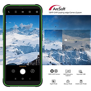 Blackview Rugged Phones Unlocked, BV5200 Unlocked Cell Phone, 7GB+32GB/1TB Expandable, Android 12 Smart Phone, IP68/IP69K Waterproof, 5180mAh Battery, 6.1" HD+13MP Camera, Face Unlock, NFC,Glove Mode