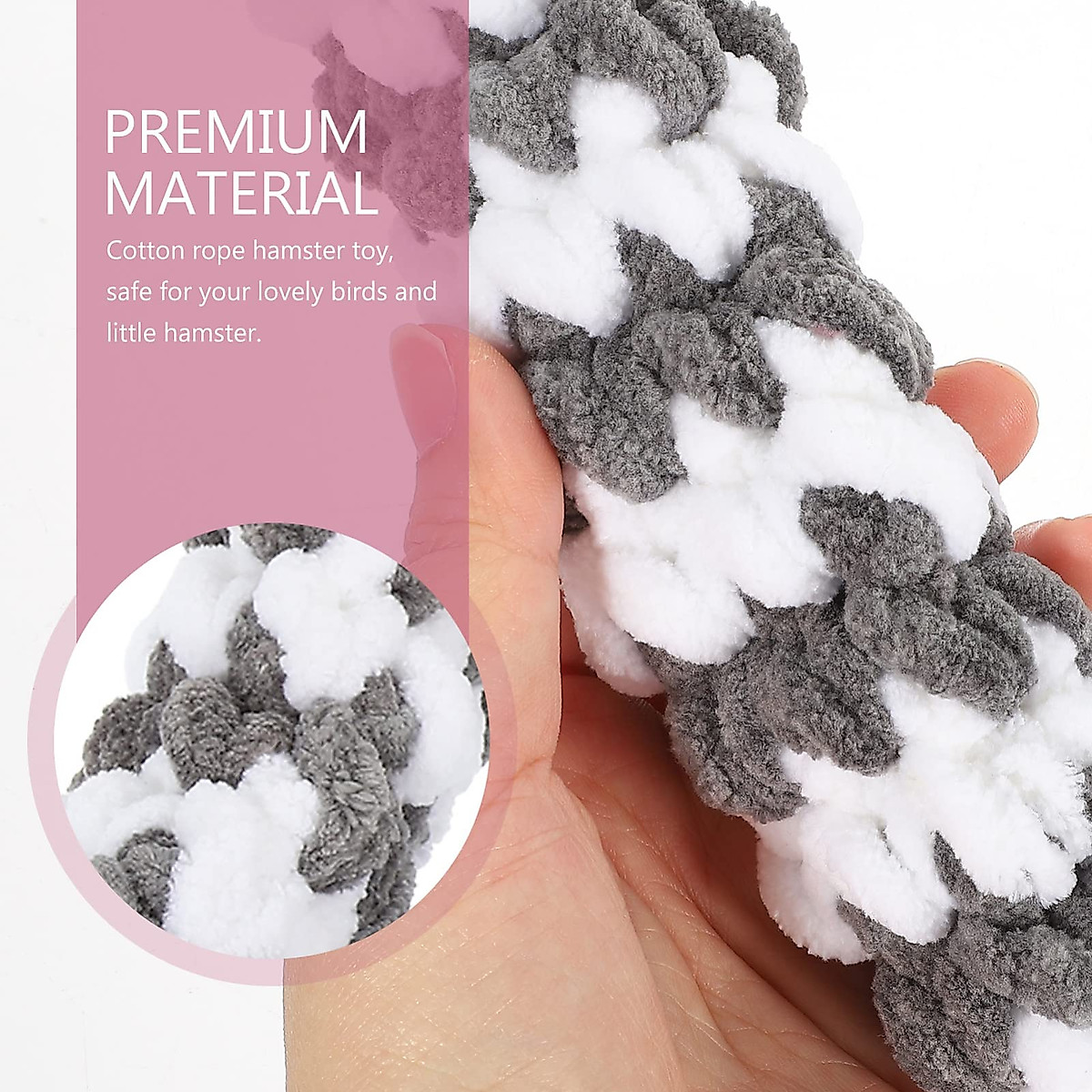 Alipis Hamster Toys Ferret Toys Bird Toy Handmade Sugar Glider Toys Pet Hamster Cotton Rope Toy Climbing Perch Cage Accessory Toy Rat Climbing Ladder Toys Hamster Toy Hamster Toys Ferret Toys