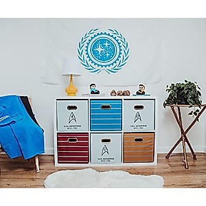 Star Trek: The Original Series NCC-1701 13-Inch Fabric Storage Bin Cube Organizers, Set of 3